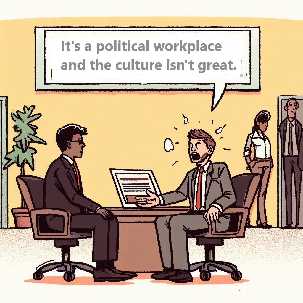 Hiring Manager told me that the workplace was political and didn't have ...